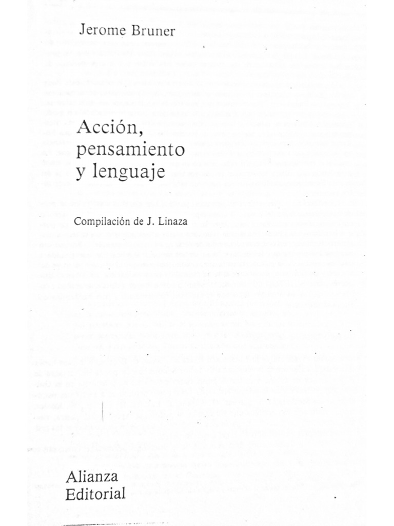 J. Bruner - Acción, Pensamiento y Lenguaje | PDF