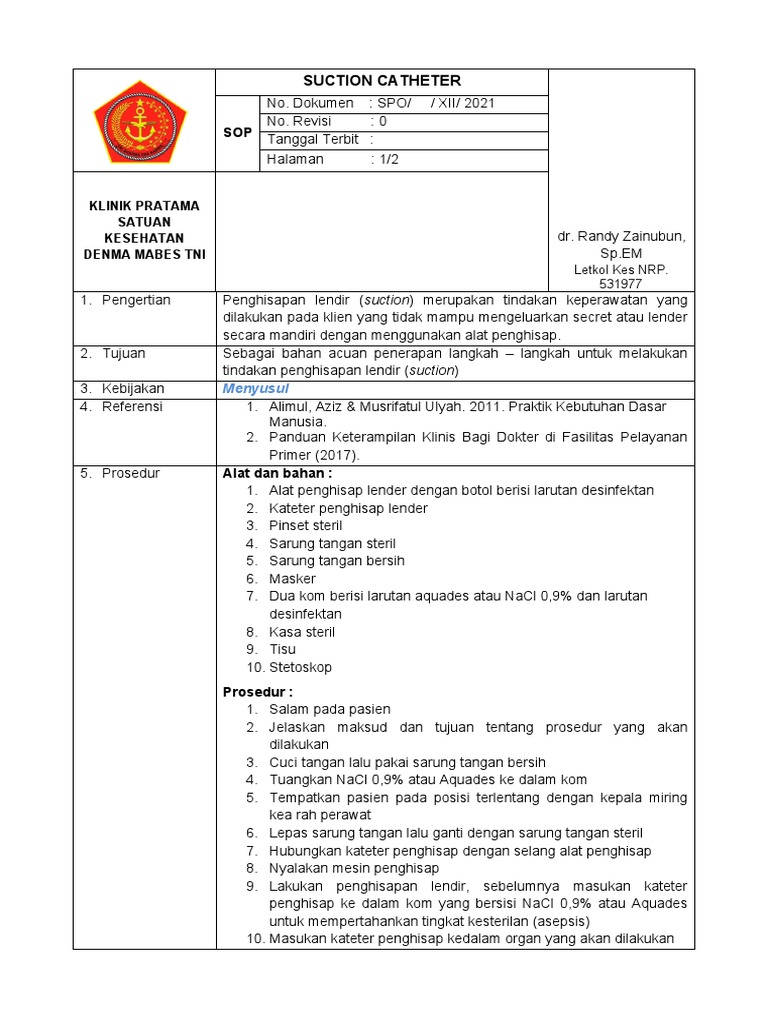 Sop Suction Catheter | PDF
