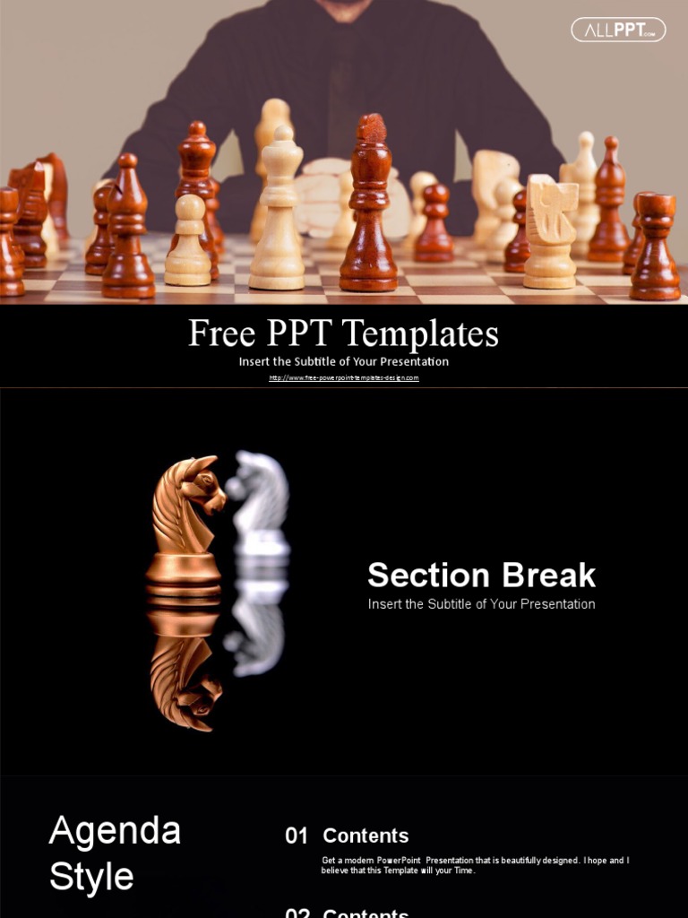 Free Chess PowerPoint Template | PDF | Art