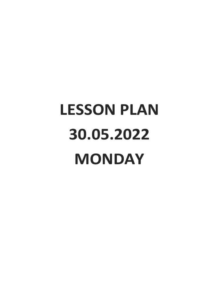 Lesson Plan Week 11 | PDF | Lesson Plan | Teachers