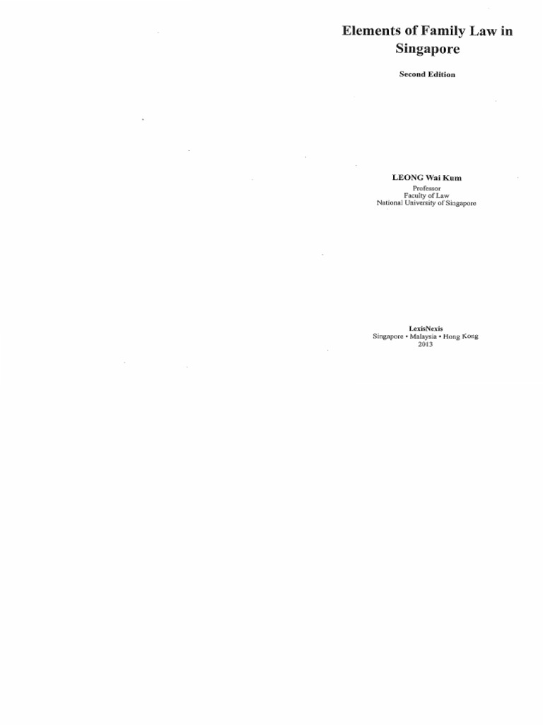 Elements of Family Law 2nd Ed 2013 | PDF | Divorce | Marriage
