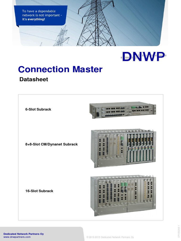 Connection Master: Datasheet | PDF | Power Supply | Optical Fiber