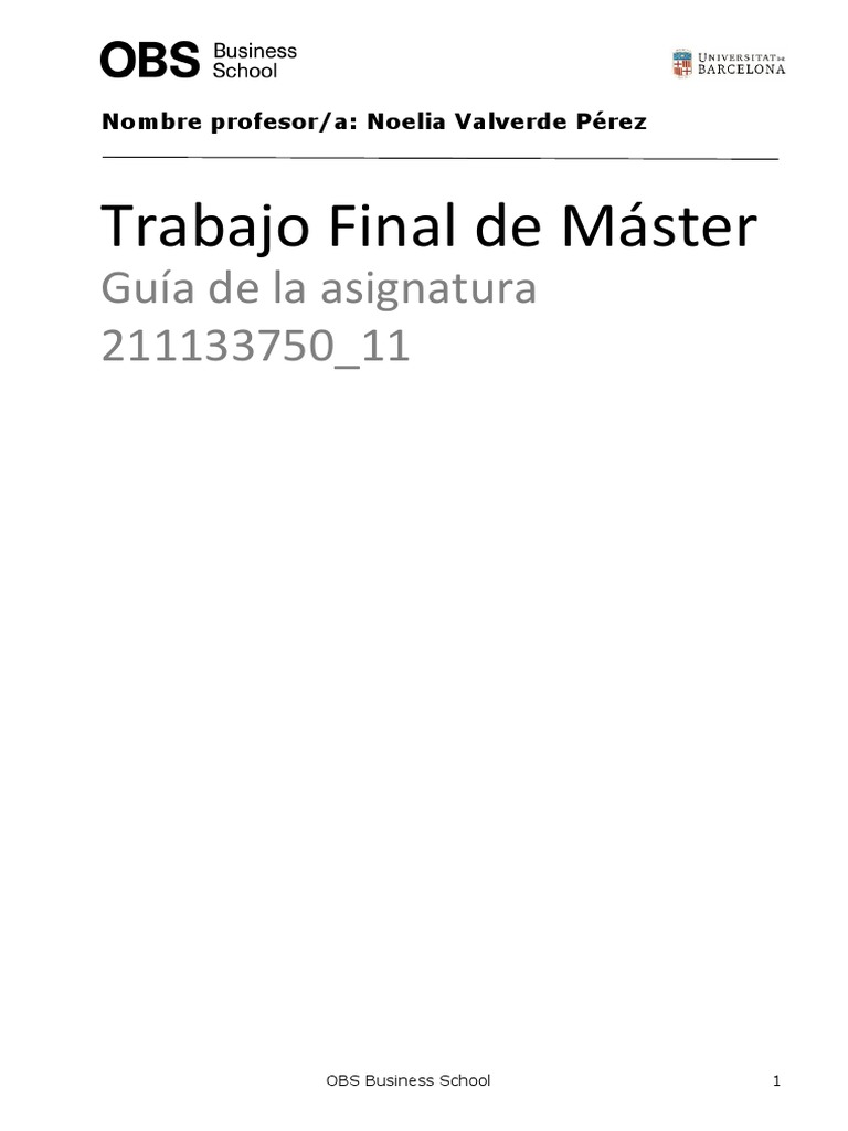 Guía de La Asignatura - UB - 2021 | PDF