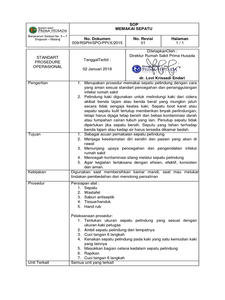 Ppi 9. Sop Melepas Sepatu | PDF