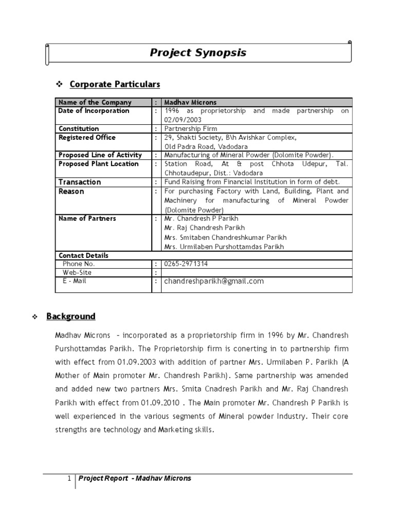 Project Report | PDF | Magnesium | Pharmaceutical Industry