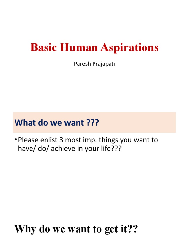 Understanding Basic Human Aspirations | PDF | Family | Consciousness