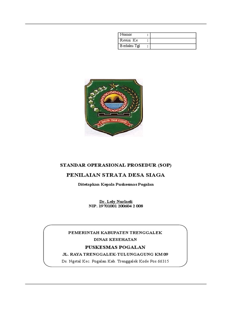 Sop Penilaian Strata Desa Siaga | PDF