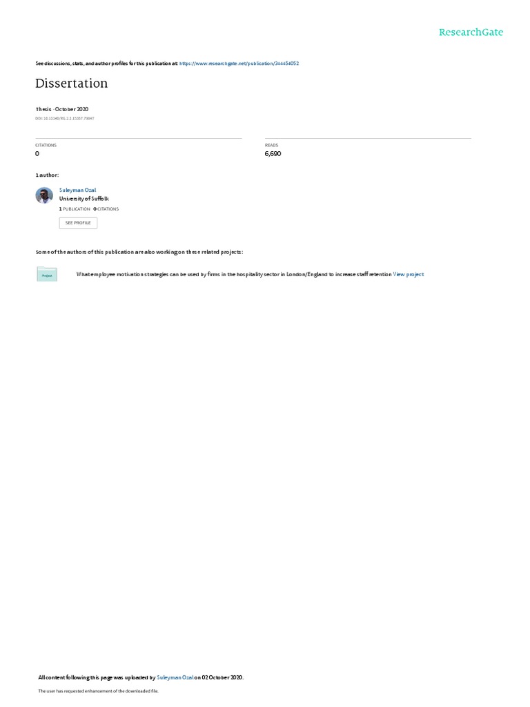 Dissertation Final | PDF | Motivation | Motivational