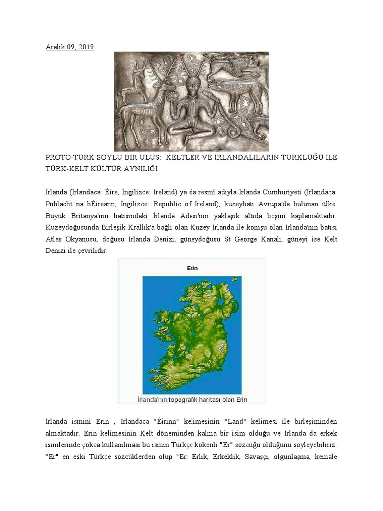 Proto Turk Soylu Bir Ulus Keltler Ve Irl | PDF