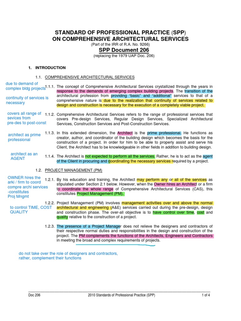 SPP Document 206 | PDF | Architect | Construction Management