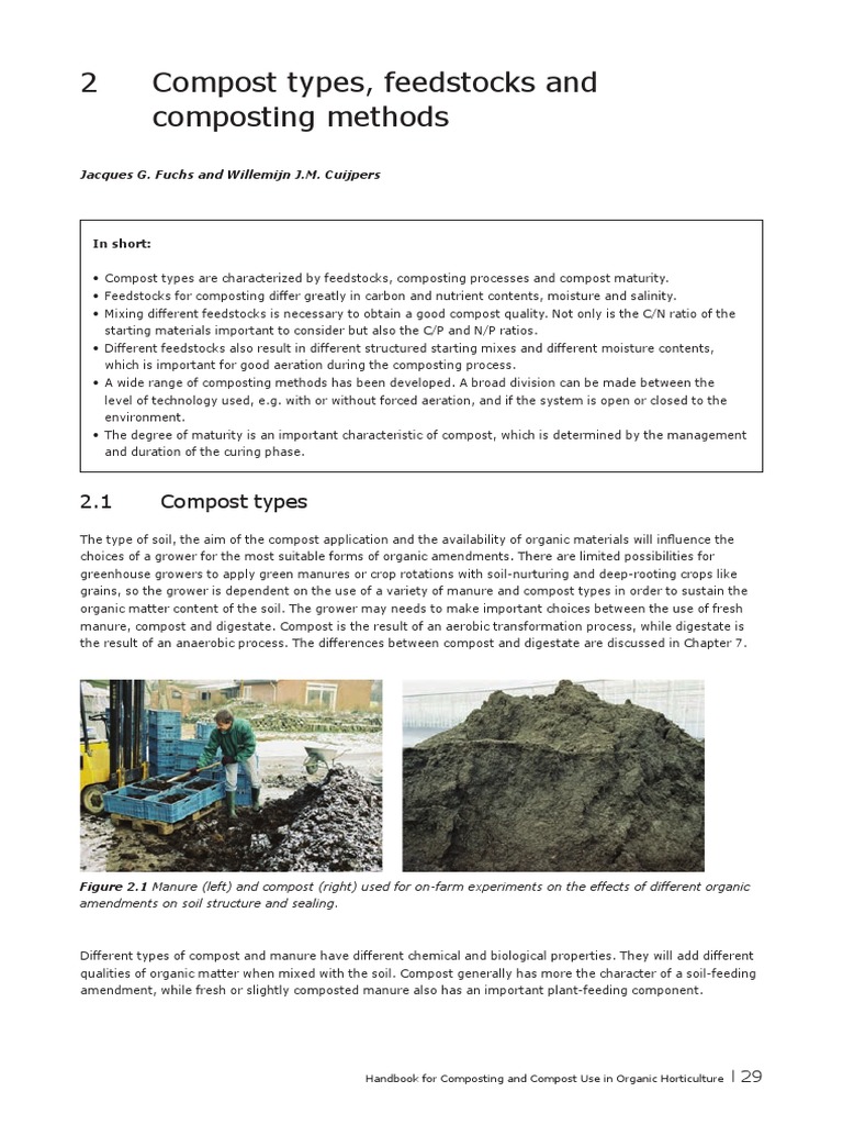 2 Compost Types, Feedstocks and Composting Methods | PDF | Compost | Manure