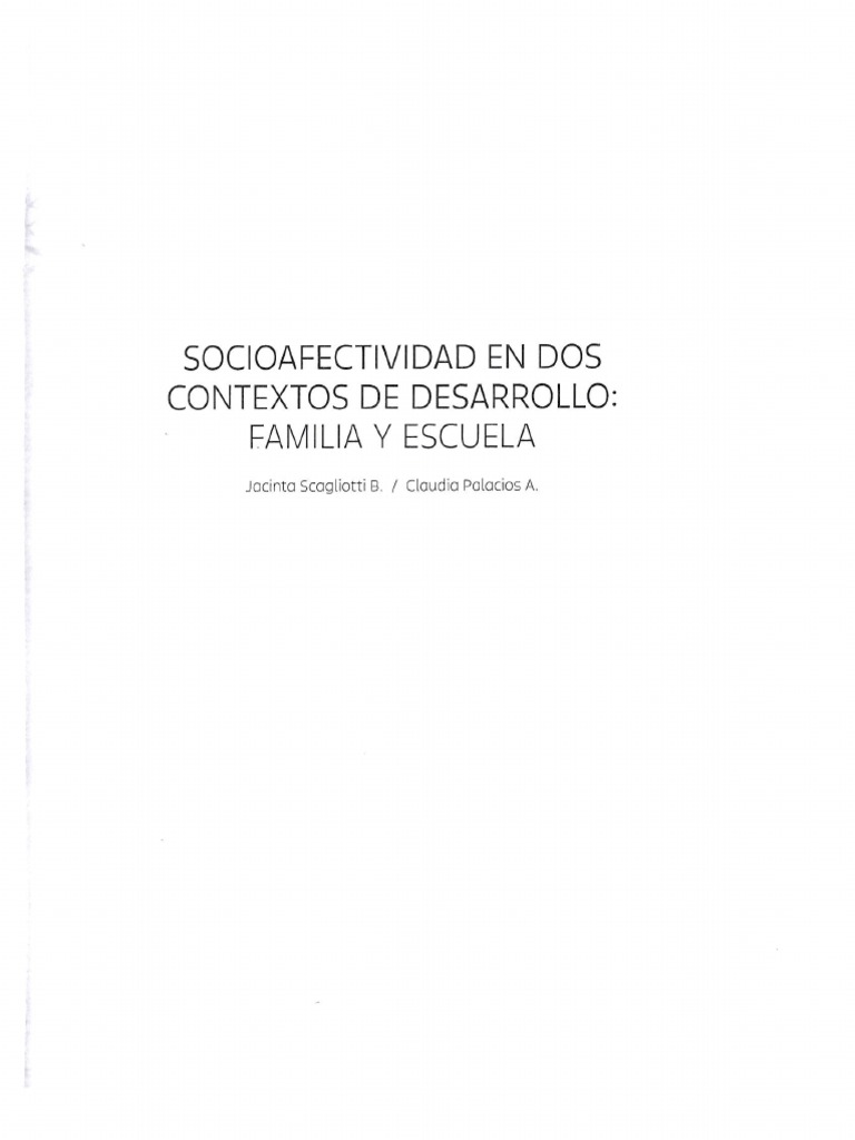 Socioafectividad en Dos Contextos de Desarrollo Familia y Escuela | PDF