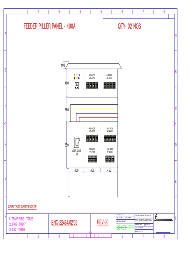 Feeder Piller Panel - 400A Qty-02 Nos | PDF