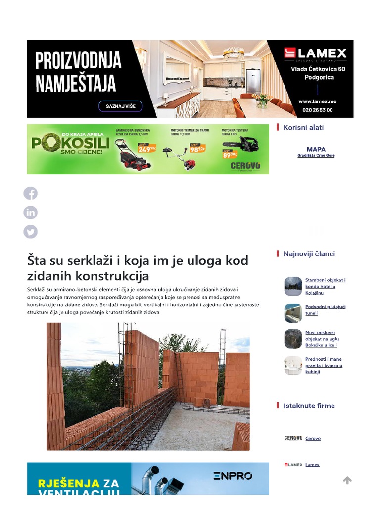 Gradnja Vertilkalni Serklaza - EC Norma Povrsina Sa 4R10 | PDF
