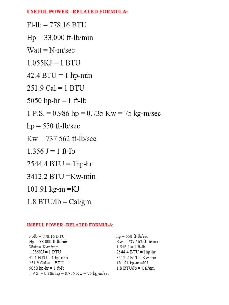 Useful Power | PDF