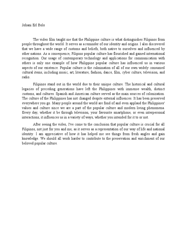 Bolo My Reaction Paper | PDF
