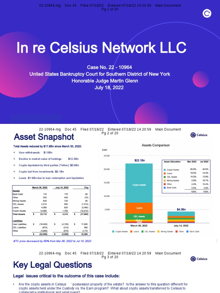 In Re Celsius Network LLC | PDF | Loans | Cryptocurrency