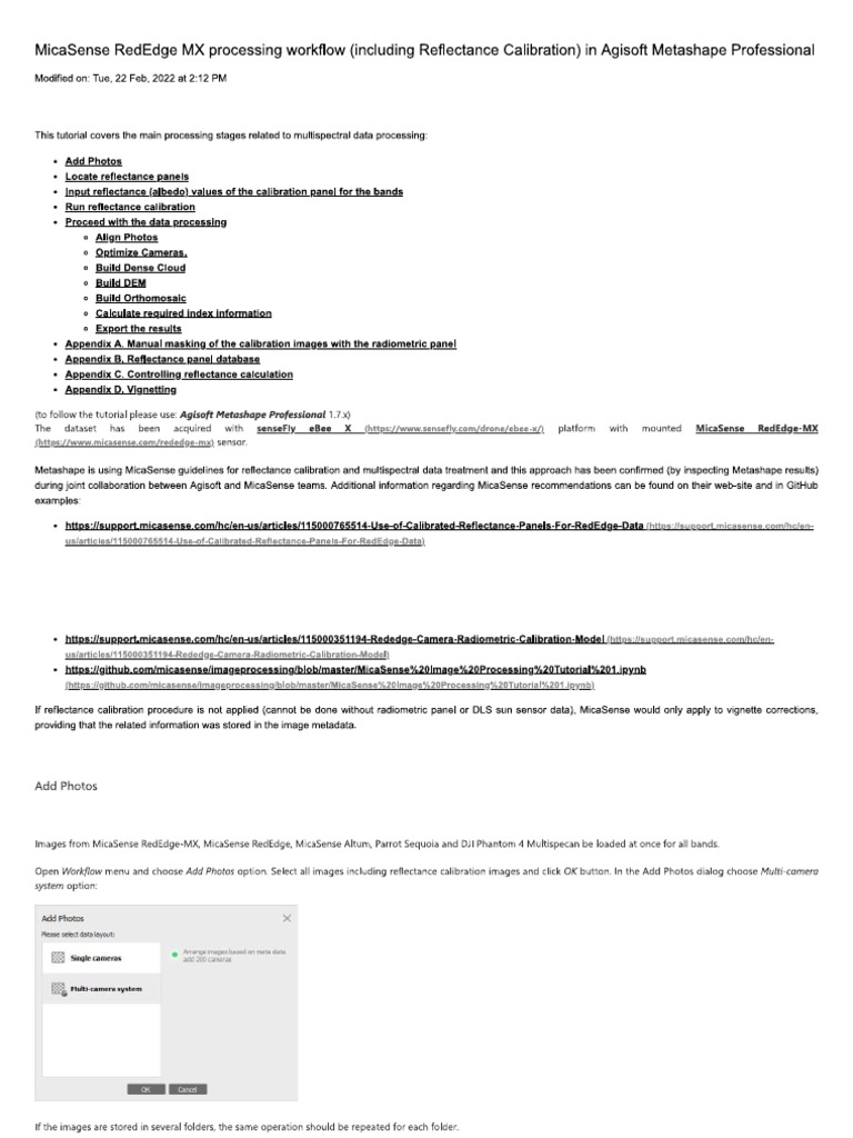 Radiometric Calibration Using Reflectance Panels | PDF