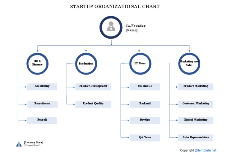 Basic Startup Organizational Chart A4 | PDF