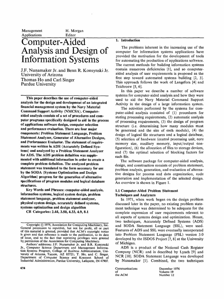 Computer Aided Analysis | PDF