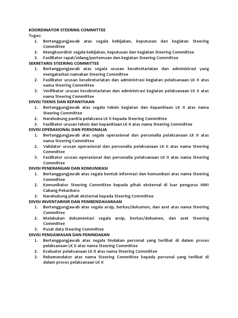 Steering Committee Hmi | PDF