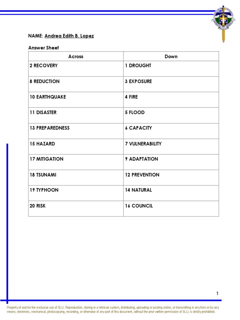 M3 Engage Pre-Assessment-Activity Answer-Sheet | PDF
