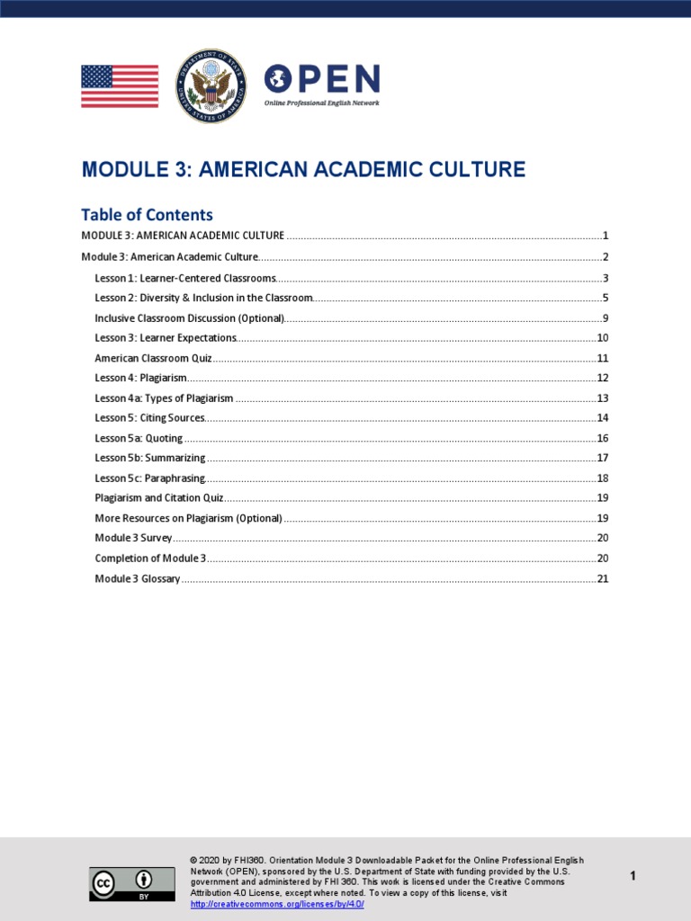 OC Module 3 - Downloadable Packet - Summer 2022-1 | PDF | Plagiarism ...