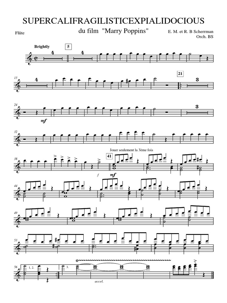 Mary Poppins Super Cali Fragilistic Expialidociousx - Flûte | PDF | Échecs