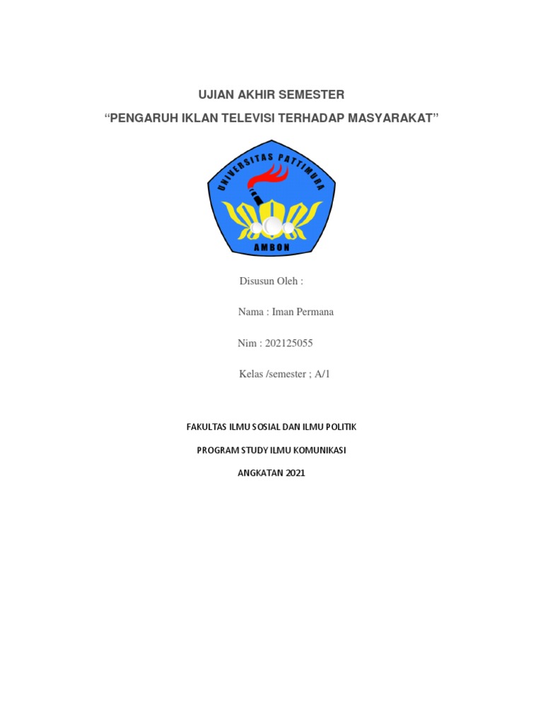 Ujian Akhir Semester Iman Permana | PDF