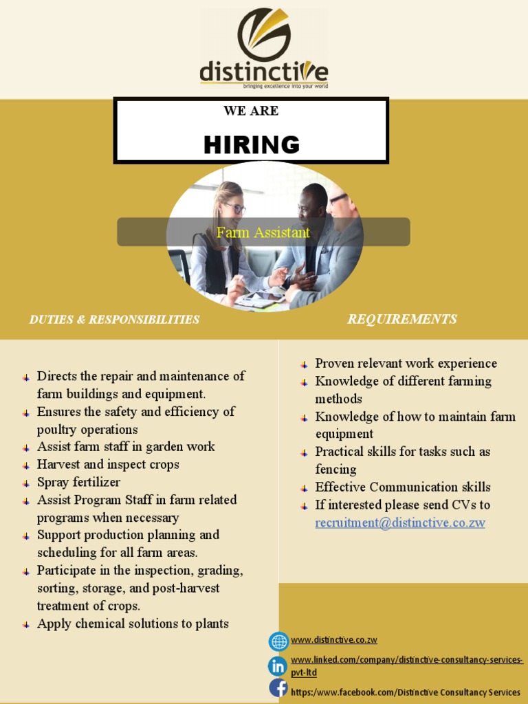 Farm Assistant Job Advert. | PDF