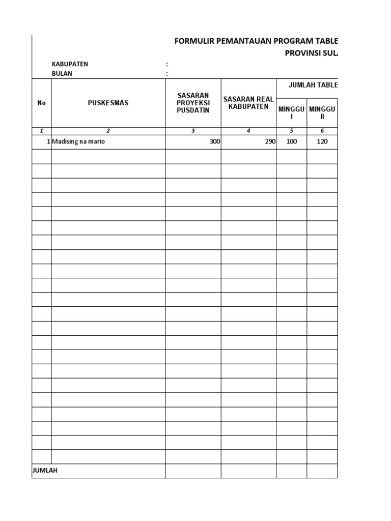 Format Laporan TTD Rematri-1 | PDF