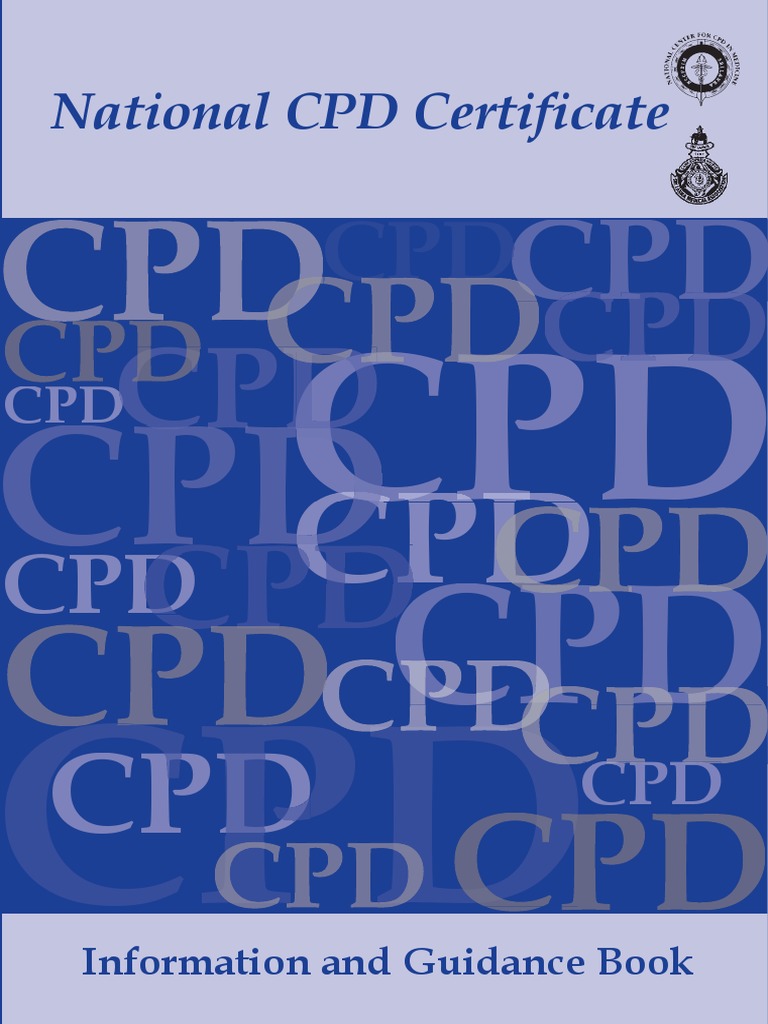 National CPD Certificate Information and Guidance Book | PDF | Doctor ...