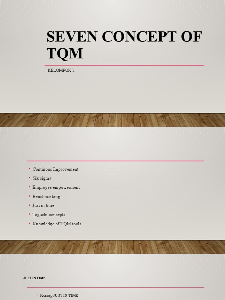 Seven Concept of TQM | PDF