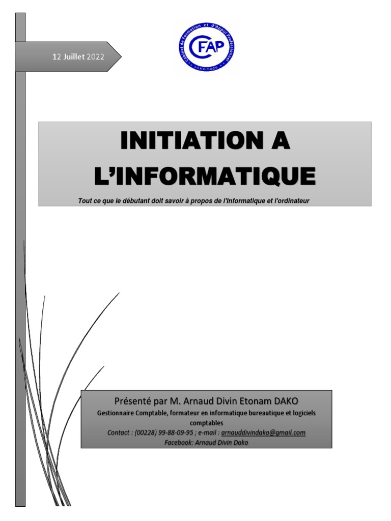 Initiation à l'informatique pour débutants | PDF | Clavier d'ordinateur ...