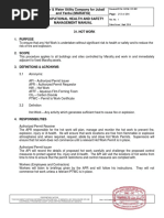 SOP-09, Hot Work Procedures | PDF | Manufactured Goods | Chemistry