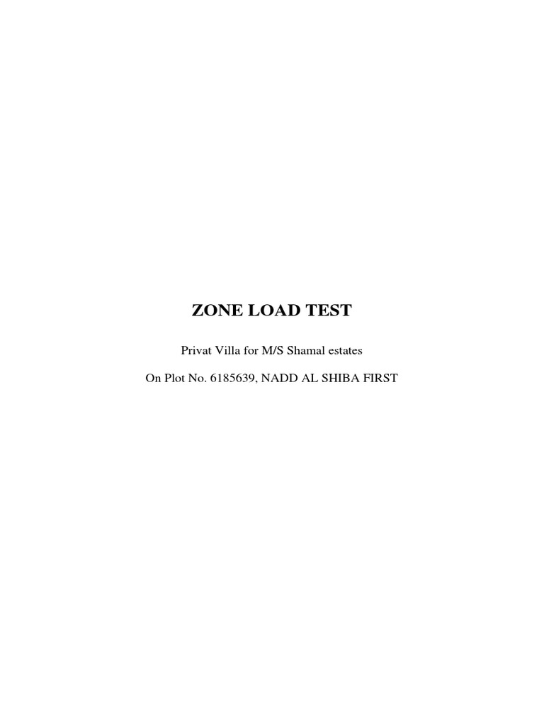 Zone Load Test | PDF | Civil Engineering