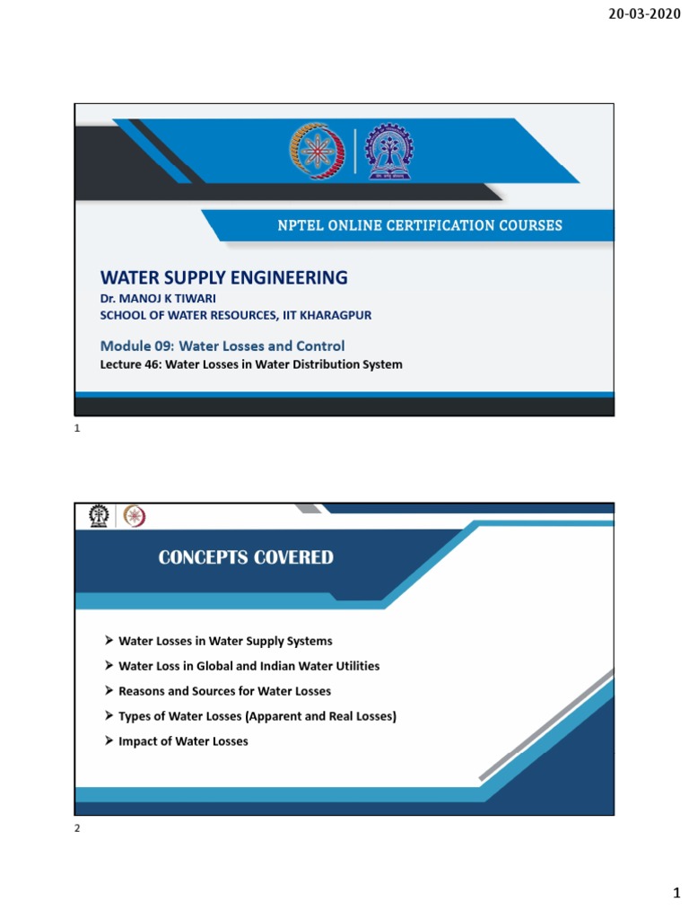 Water Losses in Supply Systems | PDF | Leak | Water Supply