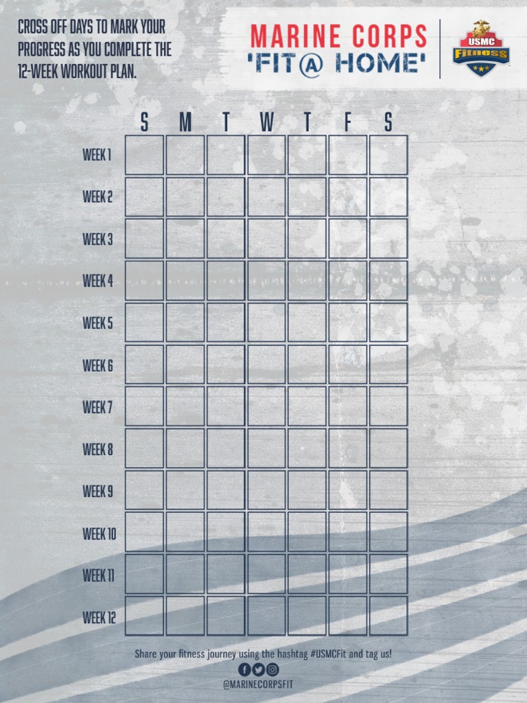 USMC Fit at Home Workout Plan (8 8) | PDF