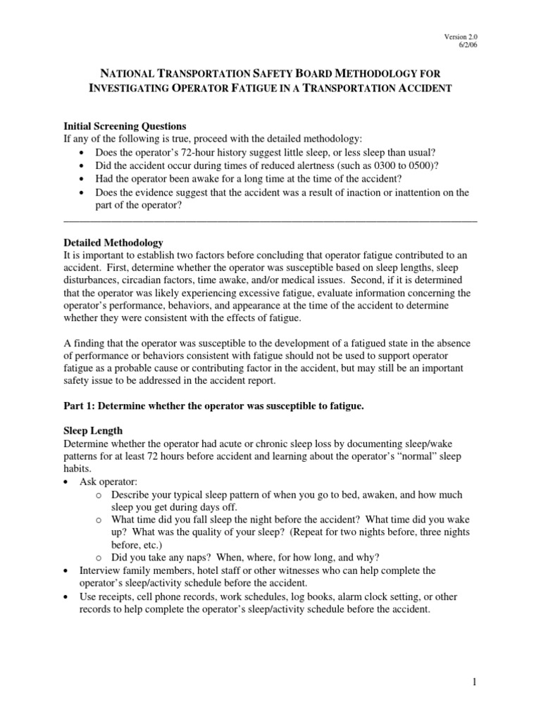 How The NTSB Conducts Investigations | PDF | Sleep | Circadian Rhythm