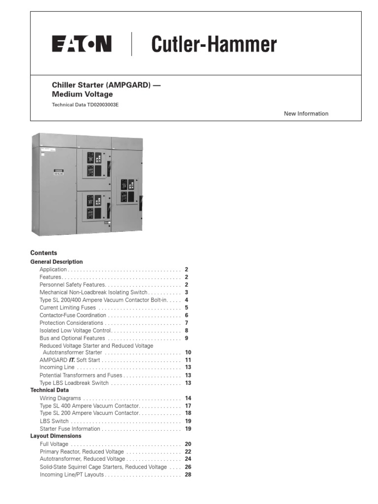 Chiller Starter (AMPGARD) - Medium Voltage: Technical Data TD02003003E ...