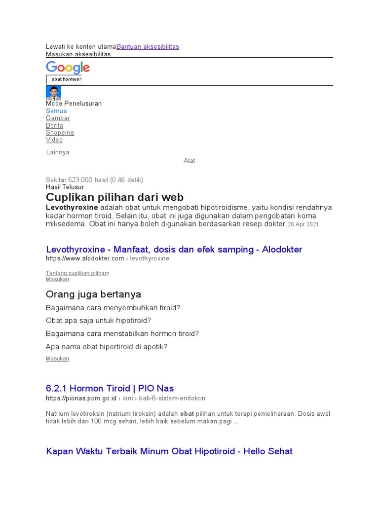 Levothyroxine: Obat Hipotiroidisme Terbaik | PDF | Kesehatan Holistik