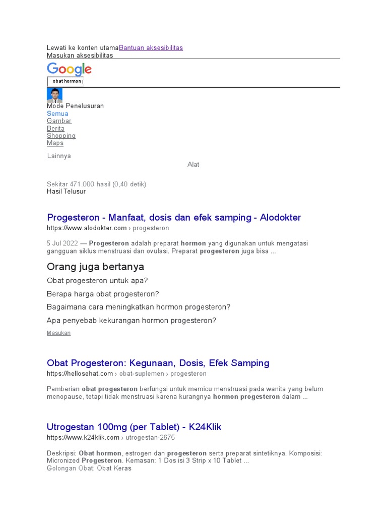 Obat Hormon Progesteron | PDF | Kesehatan Holistik | Sains & Matematika