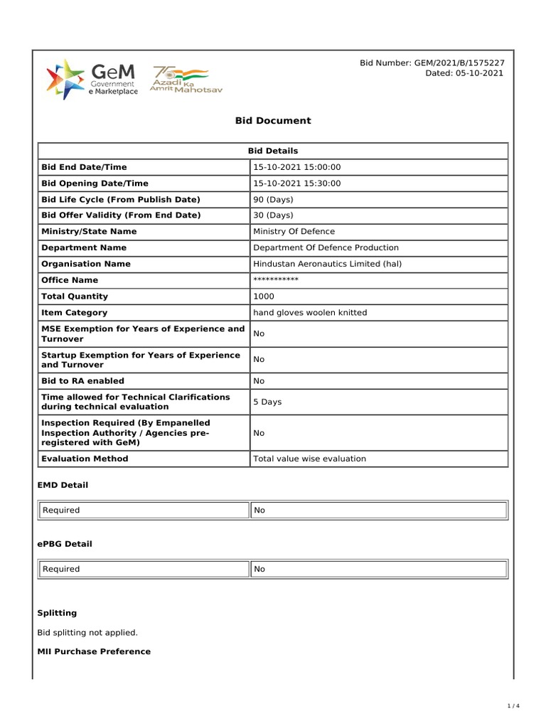 Bid Document | PDF | Procurement | Specification (Technical Standard)