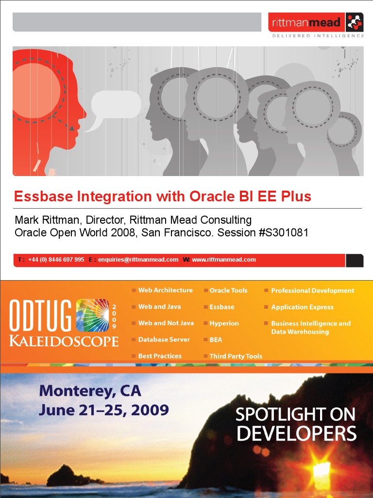 Essbase Integration With Oracle Bi Ee Plus An Overview Of Connecting Essbase And Oracle