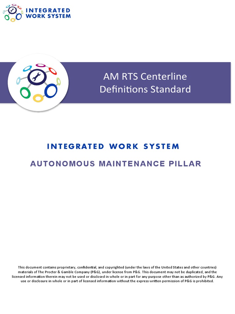 AM RTS Centerline Definitions Standard: Autonomous Maintenance Pillar ...