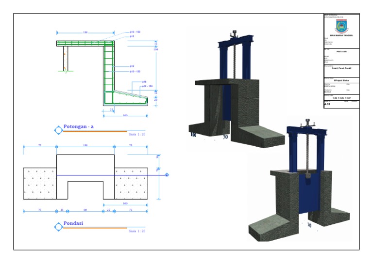 CONTOH DESAIN Pintu Air PDF 3 | PDF