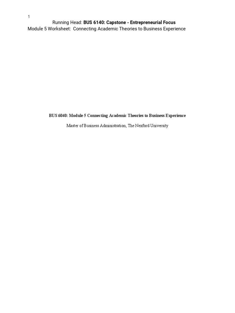 BUS 6140 Capstone: Business Structure Overview | PDF | Leadership ...