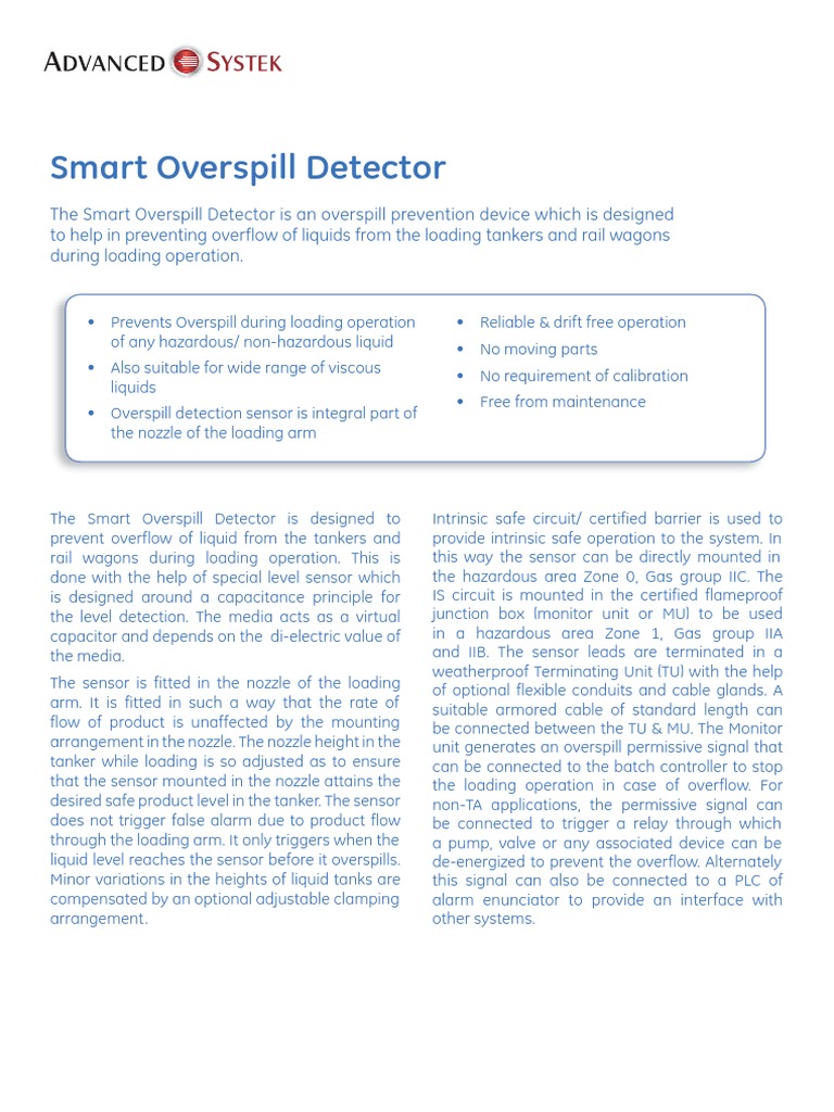 Smart Overspill Detector | PDF | Sensor | Components