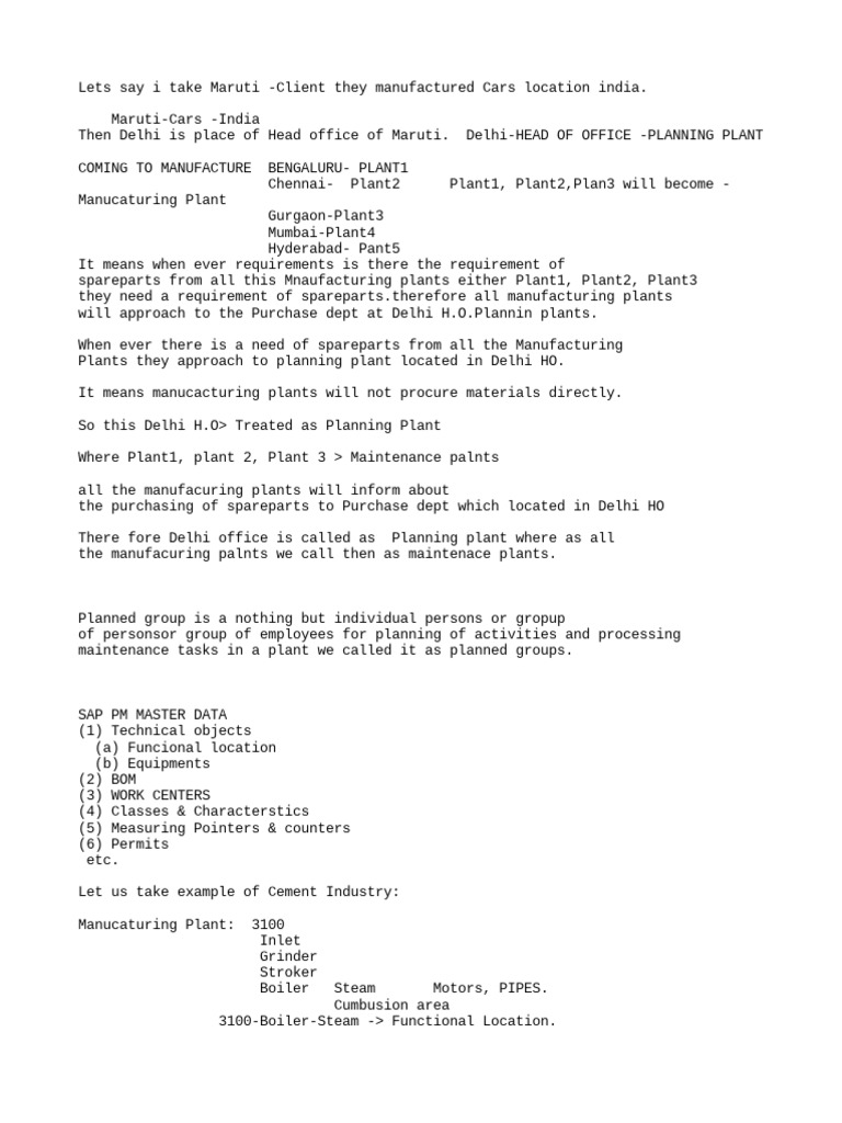 Notes of Sap PM | PDF | Calibration | Mechanical Engineering