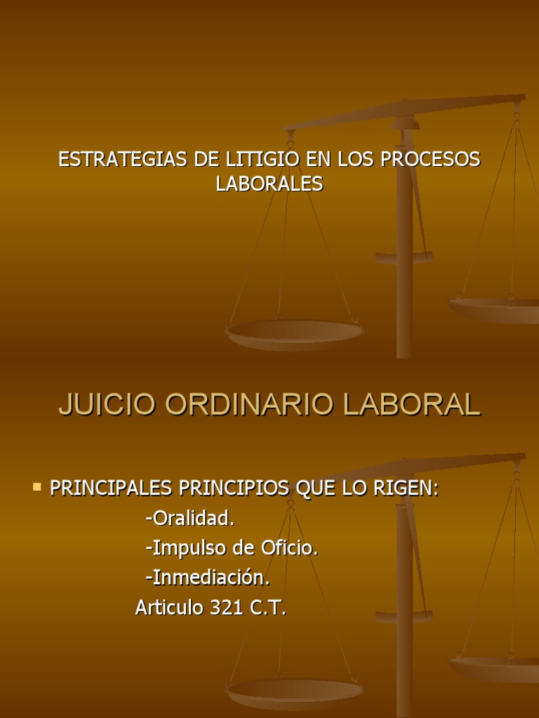 Estrategias de Litigio en Los Procesos Laborales. MARIO ROMAN COTO ...